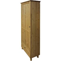 OTTO home Garderobenschrank &raquo;Juventus&laquo; 1 Stk. tlg. aus massiver Kiefer, Breite 67cm, mit Kleiderstange beige Massivholz B/H/T: 67cm x 180cm x 38cm, 