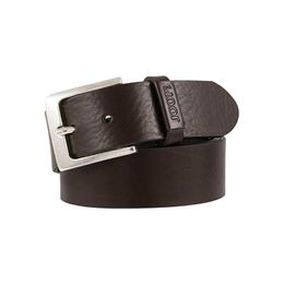 JOOP! Joop Jeans Herren Lederg&uuml;rtel mit eckiger Dornschlie&szlig;e, im Vintage Look braun 115