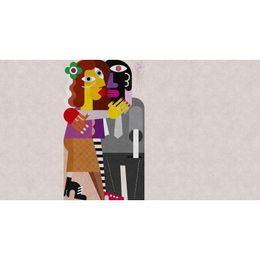 Livingwalls living walls Fototapete &raquo;Walls by Patel Couples 2&laquo; glatt Vlies, Wand, Schr&auml;ge beige Vlies B/L: 5m x 2,7m