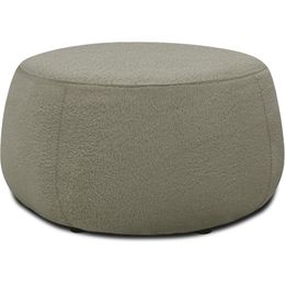 DOMO collection Hocker &raquo;800012 elegant und zeitlos, Solit&auml;r, bequem, B/T 75/75cm&laquo; Hocker rund gepolstert grau 100% Polyester B/H/T: 75cm x 42cm x 75cm