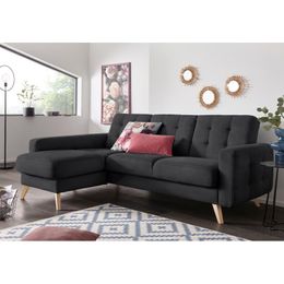 exxpo - sofa fashion Ecksofa &raquo;Nappa, kompakt und komfortabel, bequem, zeitloses Design, L-Form&laquo; tolle Detailverarbeitung, inkl. Bettfunktion und 