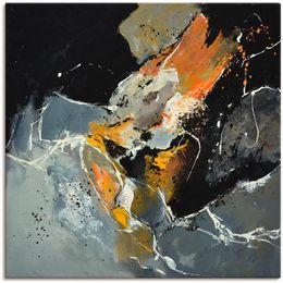 Artland Leinwandbild &raquo;Abstrakt XV&laquo; Gegenstandslos 1 Stk. tlg. auf Holzrahmen gespannt schwarz Leinwand B/H/T: 40cm x 40cm, Leinwandbild Gegenstandslos 