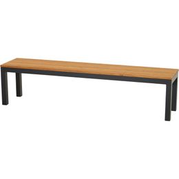 siena GARDEN Bank &raquo;Bozen 3er Aluminiumgestell anthrazit Robininenholz&laquo; Fl&auml;chen aus Robinienholz FSC 100% beige Aluminium, Holz B/H/T: 180cm x 43,5cm x 57,5cm