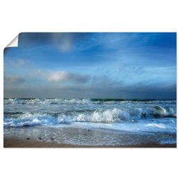 Artland Wandbild &raquo;Ostsee&laquo; Strand 1 Stk. tlg. als Leinwandbild, Poster in verschied. Gr&ouml;&szlig;en blau B/H/T: 90cm x 60cm, Poster Strand Querformat, 1 Stk.