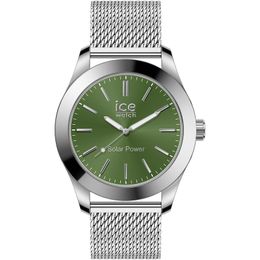Ice Watch Ice-Watch Damen ice-watch Solaruhr &raquo;ICE steel - Medium - SOLAR 3H&laquo; Armbanduhr, Herrenuhr, Edelstahlarmband, bis 10 bar wasserdicht silber 