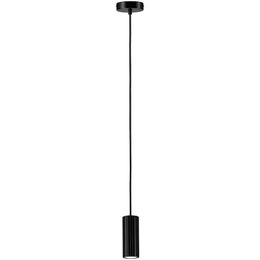 Paulmann Pendelleuchte &raquo;Lirena max 1x10W GU10 Schwarz 230V Metall&laquo; GU10 1 Stk. markante Lamellenstruktur schwarz 1, &Oslash; 6cm H: 120cm, 1 Stk.