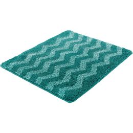 Kleine Wolke Badematte &raquo;&raquo;Zack&laquo;, Badvorleger, Badezimmer Teppich&laquo; H&ouml;he 20 mm rutschhemmend beschichtet fu&szlig;bodenheizungsgeeignet Badteppich, modernes Zickzack Design