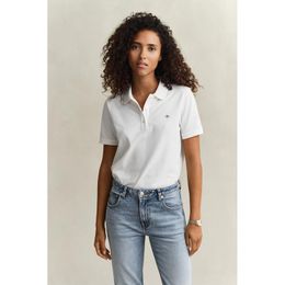 Gant Damen Poloshirt &raquo;REGULAR SHIELD&laquo; Regular fit mit Polokragen wei&szlig; L