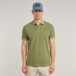 G-Star Raw G-Star Herren G-STAR Poloshirt &raquo;Dunda Slim Fit&laquo; Logostickerei auf der Brust gr&uuml;n S