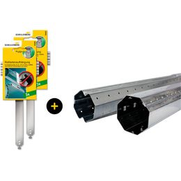 Schellenberg Achtkantwelle &raquo;zum Aufwickeln eines Rollladens, inkl. Rollladenaufh&auml;ngungen&laquo; Set, Rollladenwelle mit &Oslash; 40 mm oder &Oslash; 60 mm Durchmesser, 