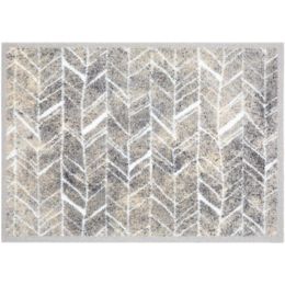 Astra Fu&szlig;matte &raquo;Miabella 736&laquo; rechteckig 7 mm H&ouml;he Sauberlaufmatte, saugf&auml;hig, Schmutzfangmatte, waschbar, rutschfest grau Kunstfaser B : 50cm 1 Stk.,