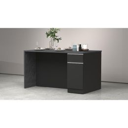 KOCHSTATION K&uuml;cheninsel &raquo;Sole,Kochinsel,K&uuml;chenarbeitsblock,Inselk&uuml;che,Arbeitsinsel&laquo; Breite 160 cm mit 2 T&uuml;ren,2 Schubk&auml;sten, Aluminiumgriff grau B/H/T