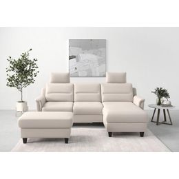 Sit & More sit&more Ecksofa &raquo;Far&ouml; L-Form&laquo; inklusive Federkern, wahlweise mit Schlaffunktion und Bettkasten grau B/H/T: 234cm x 90cm x 168cm, Luxus-Microfaser 