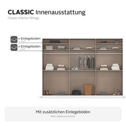 OTTO home Kleiderschrank &raquo;Schrank Garderobe ARVEN Breiten 181/226/271cm mit Beleuchtung&laquo; 3 verschiedene Ausstattungen BASIC/CLASSIC/PREMIUM (inkl. 