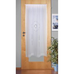Home Wohnideen T&uuml;rvorhang &raquo;ALEGRA&laquo; Stangendurchzug 1 Stk. tlg. wei&szlig; Polyester 180cm, Stangendurchzug, 60cm
