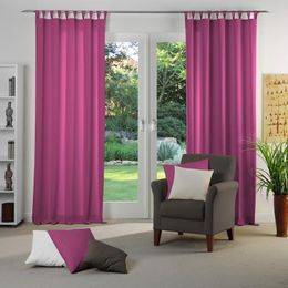 WIRTH Vorhang &raquo;Dim out&laquo; Schlaufen 1 Stk. tlg. nach Ma&szlig; pink Polyester 155cm, Schlaufen, 142cm