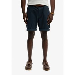 Superdry Herren Chinoshorts &raquo;PREMIUM REGULAR CHINO SHORT&laquo; aus Baumwollmischung mit Elasthan, Relaxed Fit, unifarben, knielang blau 38, N-Gr