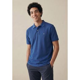 Fynch-Hatton Herren Fynch-Hatton Poloshirt normale Passform, mit 2-Knopf-Polokragen, aus Baumwolle blau 3XL (64/66)