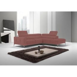 Egoitaliano Ecksofa &raquo;Claudie, Designsofa mit extrakomfortablem Sitzkomfort, L-Form&laquo; Inkl. Kopfteilverstellung, L-Form braun Luxus-Microfaser (100% Polyester) 