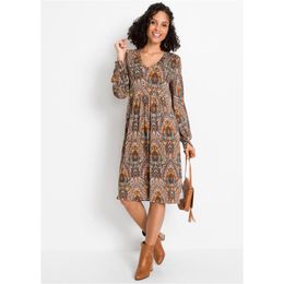 bonprix Damen bonprix Jerseykleid f&uuml;r k&uuml;hle Tage, aus Viskose mit Elasthan, ausgestellte Passform 36/38 (S), N-Gr