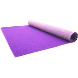 PRIMAflor-Ideen in Textil L&auml;ufer &raquo;PODIUM&laquo; rechteckig 2,6 mm H&ouml;he Breite 100 cm, robuster Nadelfilz, Uni-Farben lila Polypropylen (PP) B : 100cm 1 Stk.