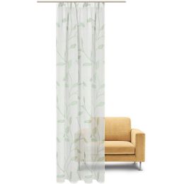GERSTER Gardine &raquo;Orsina&laquo; Kr&auml;uselband 1 Stk. tlg. Fertigschal - nature line gr&uuml;n Wirkware, Polyester 245cm, Kr&auml;uselband, 140cm