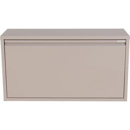 SPINDER DESIGN Schuhschrank &raquo;BILLY 1&laquo; Stahlschuhschrank mit Doppelfach grau Stahl Silky Taupe, B/H/T: 75,3cm x 37,5cm x 12,5cm