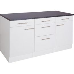 Optifit Unterschrank &raquo;Tula&laquo;, Breite 150 cm wei&szlig; wei&szlig;, B/H/T: 150cm x 84,8cm x 60cm, Schubladen: 5 Stk. T&uuml;ren: 2 Stk.