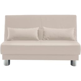 Home Affaire Schlafsofa &raquo;Gina&laquo; mit einem Handgriff vom Sofa zum Bett beige 100% PU B/H/T: 160cm x 86cm x 195cm, Kunstleder