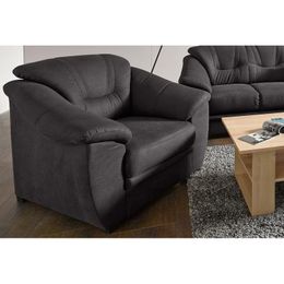 Sit & More sit&more Sessel &raquo;Savoni&laquo; grau NaturLEDER : Bitte beachten Sie, dass Lederbez&uuml;ge mehr N&auml;hte aufweisen als Stoffbez&uuml;ge.;Struktur ( 100% Polyester);