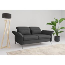 Sit & More sit&more 3-Sitzer &raquo;Emely, inkl. Sitztiefenverstellung&laquo; wahlweise mit Schlaffunktion, Kopf- & Armteilverstellung grau 95%Polyester, 5% Polyamid B/H/T: 