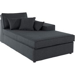 OTTO home Ottomane &raquo;Florid&laquo; einzeln stellbar oder als Teil eines Modulsofas, auch in Cord grau Baumwollmix (60% Baumwolle/40% Leinen);Struktur fein (