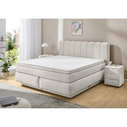 Jockenh&ouml;fer Boxspringbett &raquo;Tilda, wahlweise mit oder ohne Bettkasten&laquo; inkl. 7-Zonen-TTFK-Matratze, Kaltschaumtopper, 180x200cm Bezug Bett: Flachgewebe (100% 