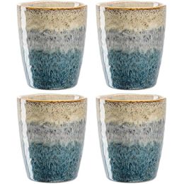 Leonardo Becher &raquo;MATERA&laquo; 300 ml, 4-teilig blau Keramik &Oslash; 8,2cm x 10cm, 300ml, 4 Stk.