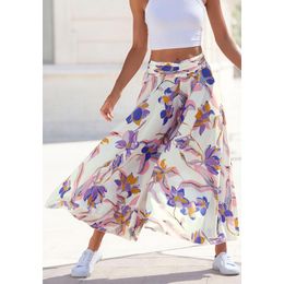 Lascana Damen Lascana Hosenrock &raquo;mit extra weitem Bein&laquo; floraler Druck, Culotte, luftige Sommerhose, Strandhose, Schlupfhose bunt 36