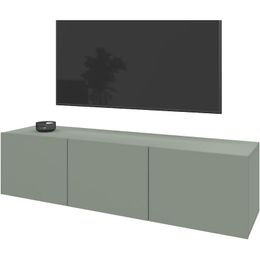 borchardt M&ouml;bel borchardt M&ouml;bel Lowboard &raquo;Sophia, TV-Schrank mit 3 T&uuml;ren, h&auml;ngend oder stehend&laquo; gr&uuml;n Holzwerkstoff B/H/T: 139cm x 35cm x 35cm