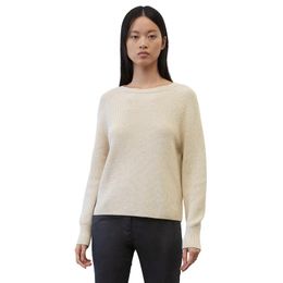 Marc O'Polo Marc O'polo Damen Marc O'Polo Rundhalspullover im festem Baumwoll-Strick beige S