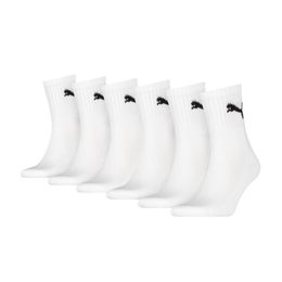 Puma Herren Puma Socken &raquo;Puma SHORT CREW 6P UNISEX ECOM&laquo; 6 Paar, Gepolsterte Sohle f&uuml;r Sto&szlig;d&auml;mpfung und zus&auml;tzlichen Komfort wei&szlig; 39-42