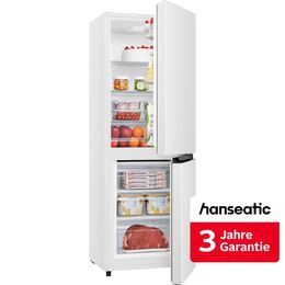 Hanseatic K&uuml;hl-/Gefrierkombination &raquo;HKGK16155CW&laquo; 161 cm hoch 55 cm breit inkl. 3 Jahre Herstellergarantie silber H&ouml;henverstellbare Glasablagen