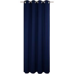 WIRTH Vorhang &raquo;Newbury&laquo; &Ouml;sen 1 Stk. tlg. nach Ma&szlig; blau Baumwolle, Polyester 405cm, &Ouml;sen, 130cm