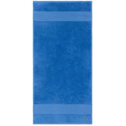 Lacoste Handtuch &raquo;LLECROCO&laquo; mit Label-Applikationen blau Frottier, Obermaterial: 100% Baumwolle B/L: 50cmx100cm, 1 Stk., Frottier