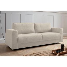 OTTO home 2-Sitzer &raquo;Hobro&laquo; in 3 Bezugsqualit&auml;ten in vielen Farben beige Luxus-Microfaser Lederoptik (100% Polyester);Struktur grob (100% Polyester);