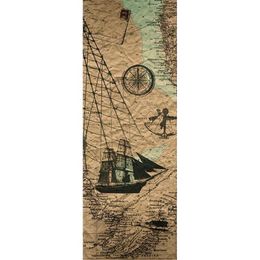 ARCHITECTS PAPER Fototapete &raquo;Open Sea&laquo; Grafik Tapete Landkarte Braun Beige Panel 1,00m x 2,80m blau Vlies B/L: 1m x 2,8m