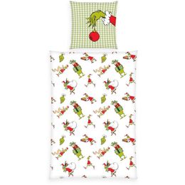 The Grinch Wendebettw&auml;sche &raquo;Grinch&laquo; 2 Stk. mit niedlichem Allover-Motiv bunt Renforc&eacute;, Obermaterial: 100% Baumwolle B/L: 135cm x 200cm, 1 Stk., 1 Stk., Renforc&eacute;,