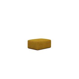 Pouf &raquo;Rund Hocker, Fussablage&laquo; perfekte Erg&auml;nzung zum Sofa RUND, Nordic Swan Ecolabel gelb B/H/T: 73cm x 40cm x 96cm, Polyester