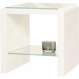Inosign Beistelltisch wei&szlig; B/H/T: 42,7cm x 42,7cm x 35cm