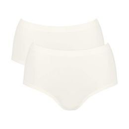 Sloggi Damen Sloggi High-Waist-Slip &raquo;GO Sense&laquo; Santoni Rundstrick wei&szlig; L