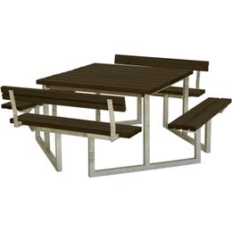 Plus Garten-Essgruppe &raquo;&raquo;Twist&laquo; Kombim&ouml;bel mit 2 R&uuml;ckenlehnen&laquo; 1 Stk. tlg. 204x227x76/45 cm schwarz B/H/T: 227cm x 76cm x 204cm