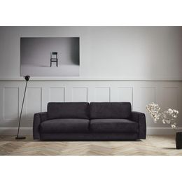 OTTO home 2,5-Sitzer &raquo;Hobro&laquo; in 3 Bezugsqualit&auml;ten in vielen Farben schwarz Luxus-Microfaser Lederoptik (100% Polyester);Struktur grob (100% Polyester