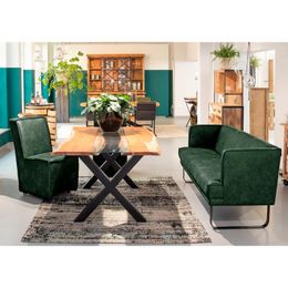 GUTMANN FACTORY K&uuml;chensofa &raquo;Brown&laquo; bunt 100% Polyester B/H/T: 190cm x 80cm x 70cm, Microfaser